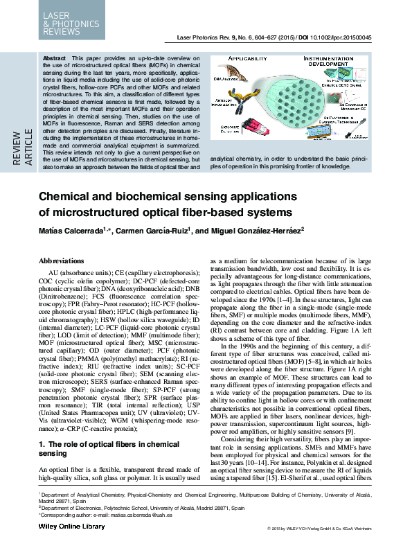 (PDF) Chemical and biochemical sensing applications of microstructured ...