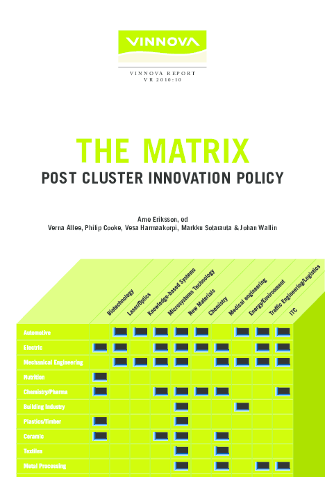 (PDF) The Matrix Post Cluster Innovation Policy