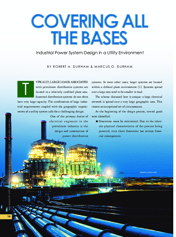 (PDF) Covering all the bases - industrial power system design in a ...