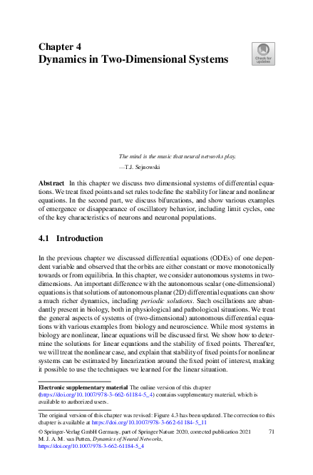 (PDF) Dynamics in Two-Dimensional Systems