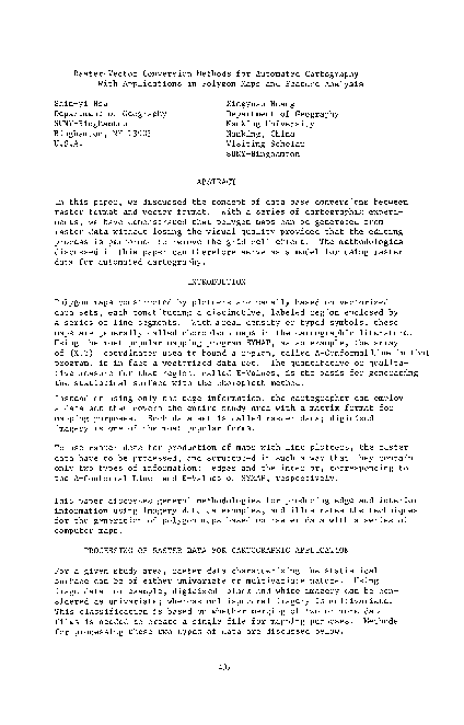 (PDF) Raster-Vector Conversion Methods for Automated Cartography With Applications in Polygon ...