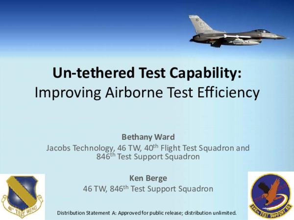 (PDF) Un-tethered Test Capability: Improving Airborne Test Efficiency