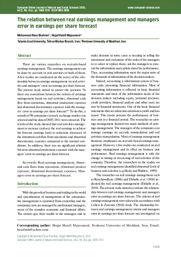 (PDF) The relation between real earnings management and managers error ...