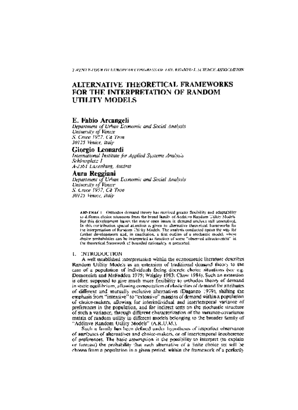 (PDF) Alternative Theoretical Frameworks for the Interpretation of ...