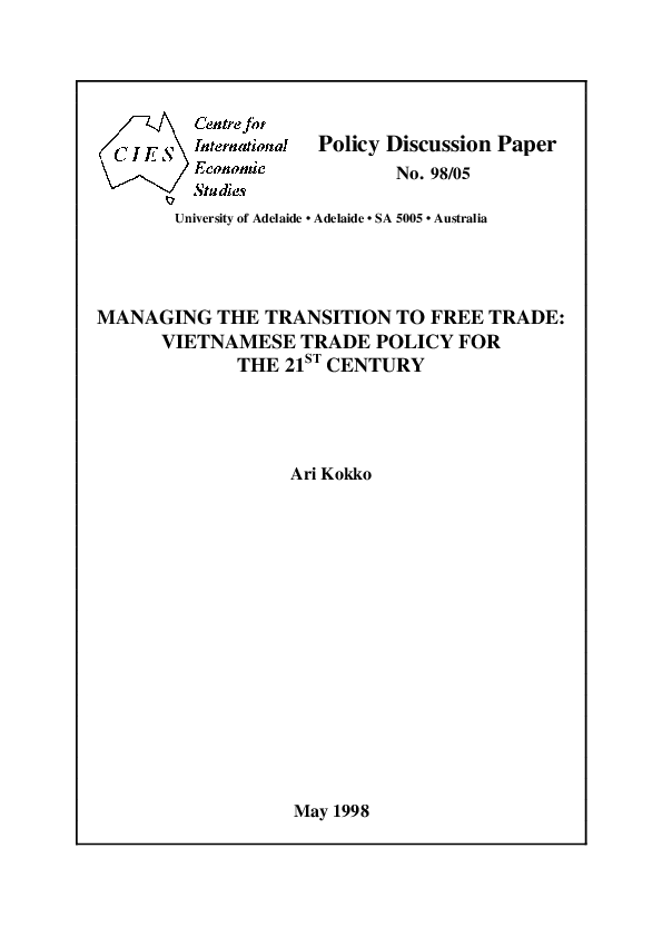 (PDF) Policy Discussion Paper