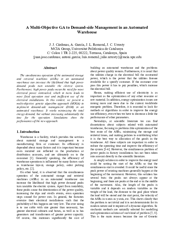 (PDF) A multi-objective GA to demand-side management in an automated ...