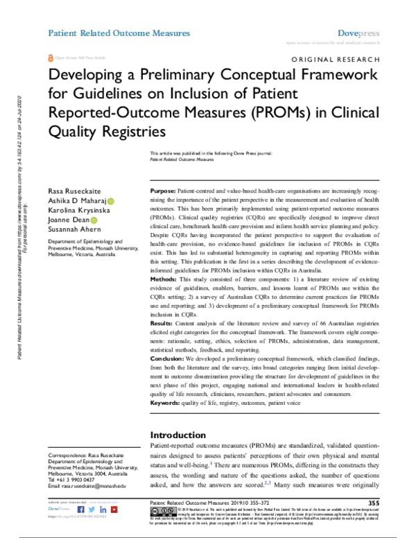 (PDF) Developing a Preliminary Conceptual Framework for Guidelines on ...
