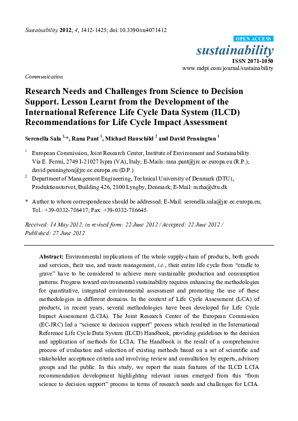 (PDF) Support. Lesson Learnt from the Development of the International ...