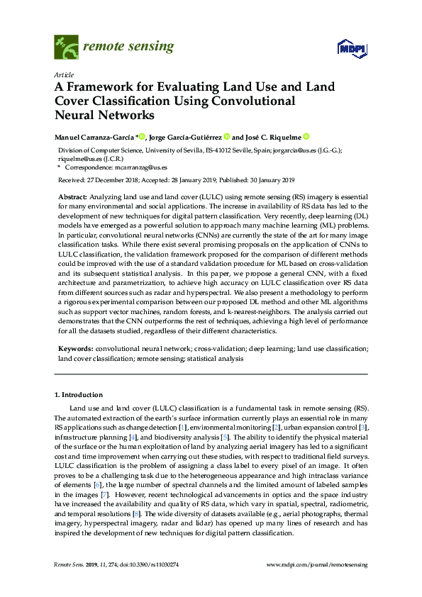 (PDF) Evaluating Land Use Classification with CNNs and Validation Framework