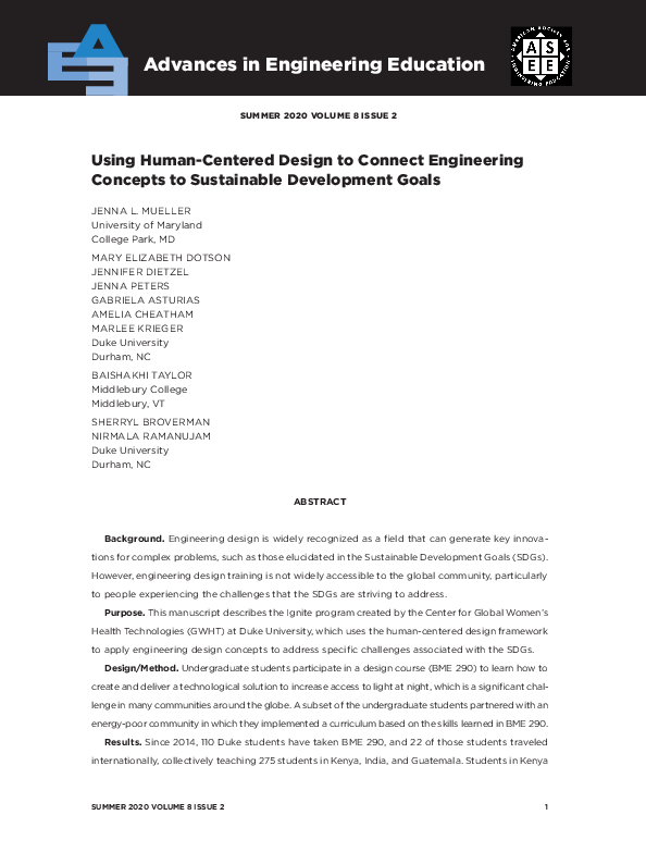 (PDF) Using Human-Centered Design to Connect Engineering Concepts to ...