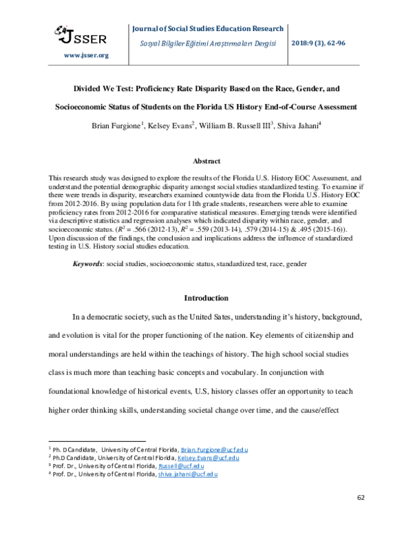 (PDF) Divided We Test: Proficiency Rate Disparity Based on the Race ...