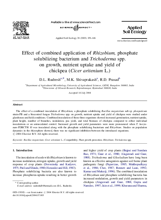 (PDF) Effect of combined application of Rhizobium, phosphate ...