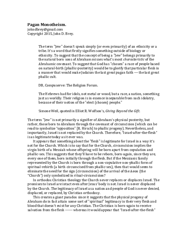 (PDF) Pagan Monotheism.