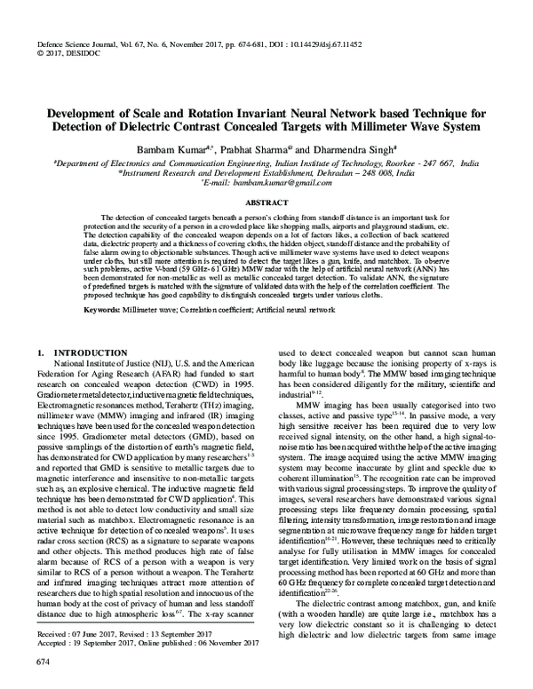 Pdf Development Of Scale And Rotation Invariant Neural Network Based Technique For Detection