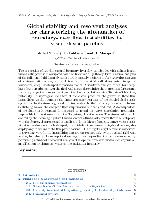(PDF) Global stability and resolvent analyses for characterizing the ...