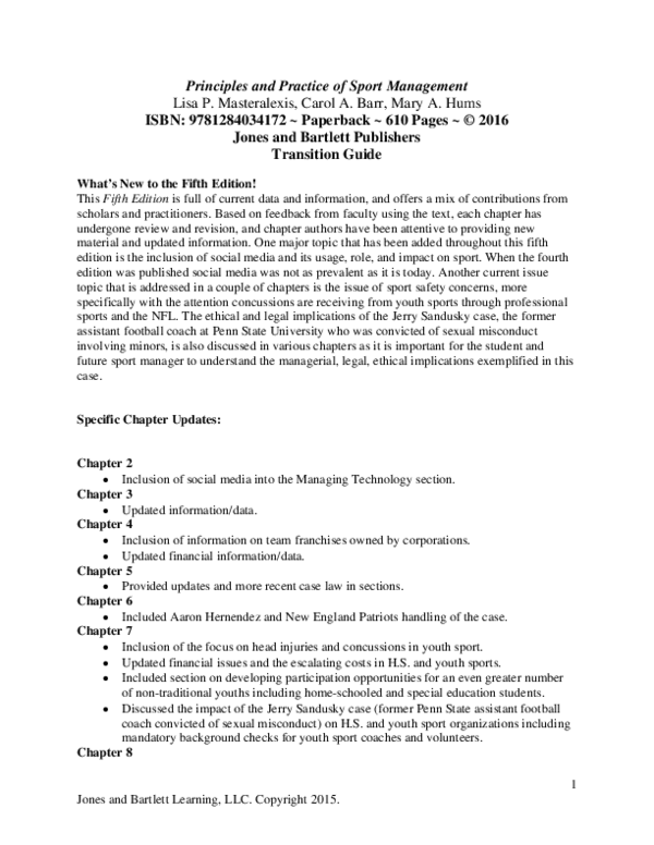 (PDF) Principles and Practice of Sport Management