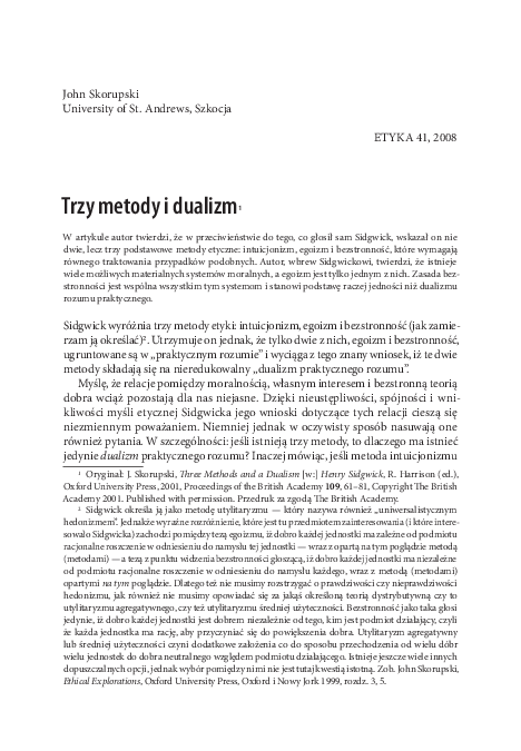 (PDF) Trzy metody i dualizm