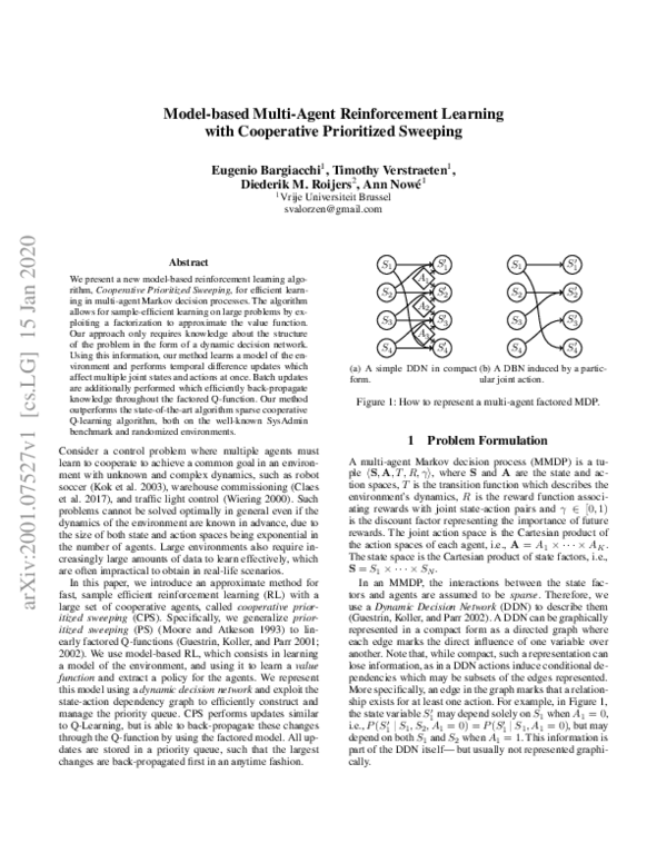 (PDF) Model-based Multi-Agent Reinforcement Learning with Cooperative Prioritized Sweeping