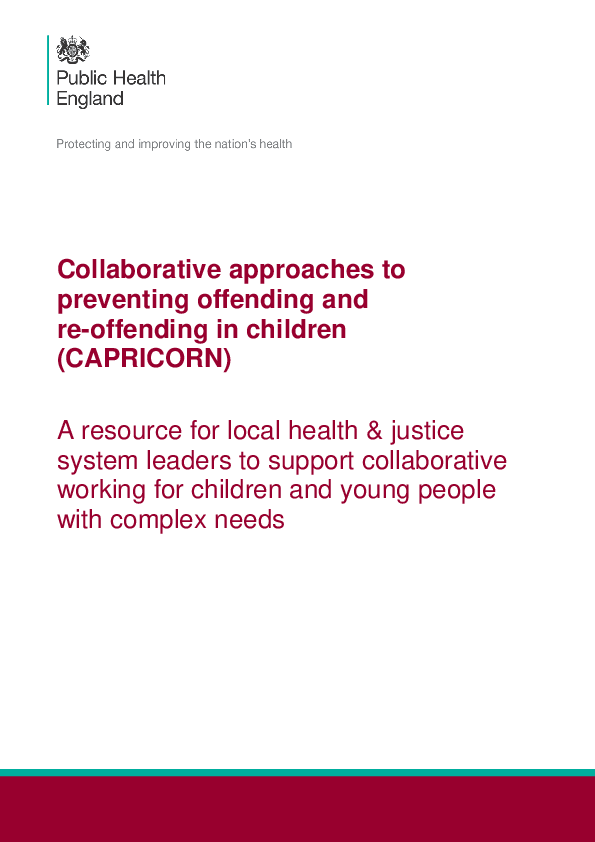 (PDF) Collaborative approaches to preventing offending andre-offending ...