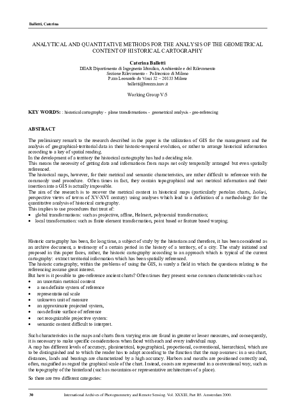 (PDF) Analytical and Quantitative Methods for the Analysis of the ...