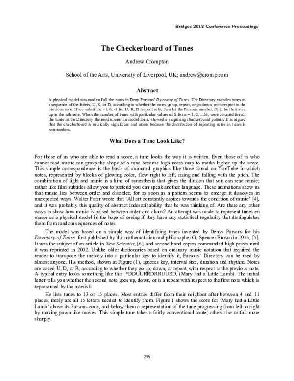 (PDF) What Does a Tune Look Like ? | Andrew Crompton - Academia.edu