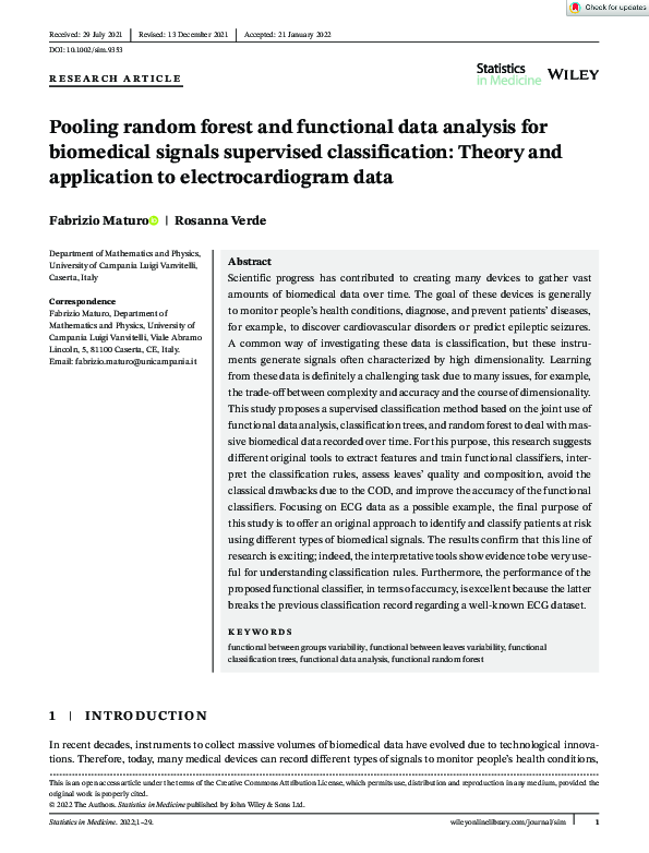 (PDF) Pooling random forest and functional data analysis for biomedical signals supervised ...