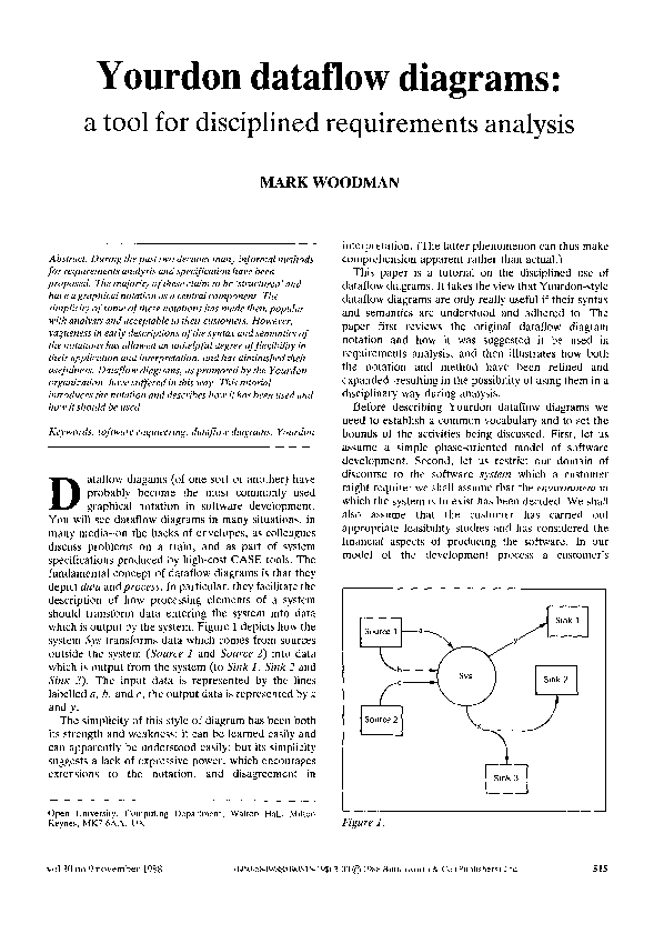 (PDF) Yourdon dataflow diagrams: A tool for disciplined requirements ...