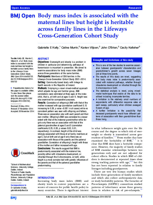 (PDF) Cross-Generation Cohort Study