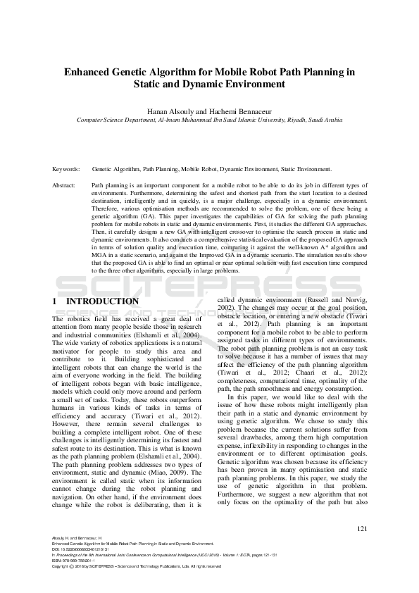 Pdf Mobile Robot Path Planning Using Hybrid Genetic Algorithm And