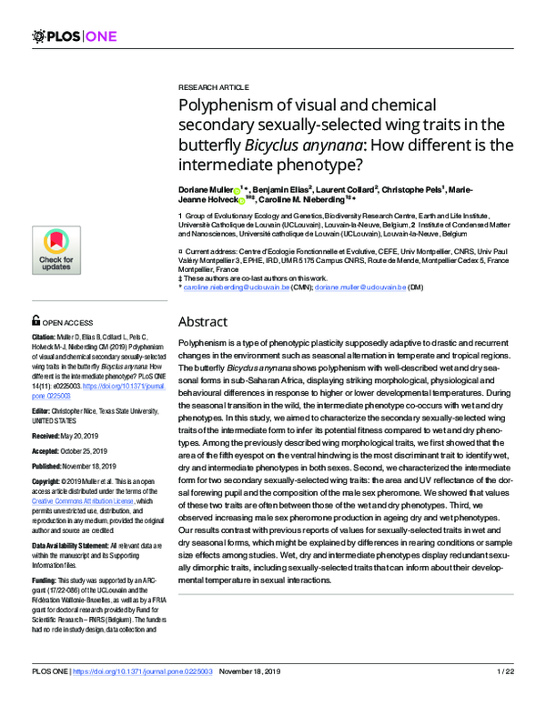 (PDF) Polyphenism of visual and chemical secondary sexually-selected ...