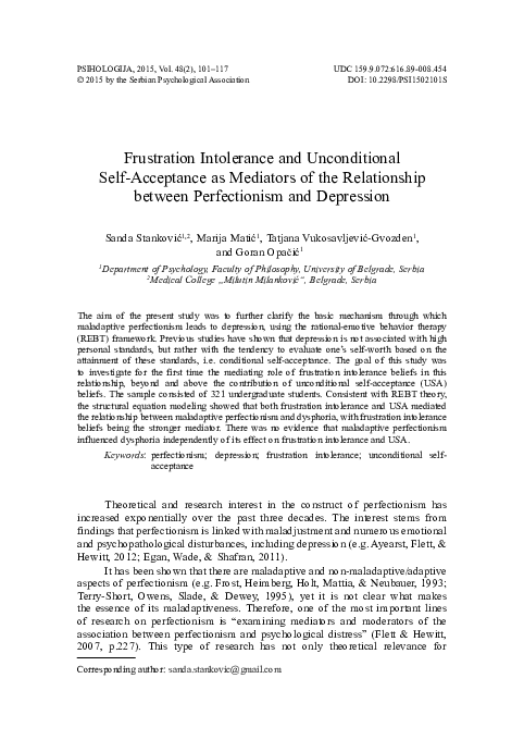 (PDF) Frustration intolerance and unconditional self-acceptance as mediators of the relationship ...