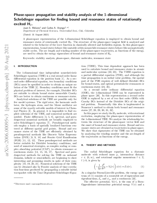 (PDF) Phase-space propagation and stability analysis of the 1 ...