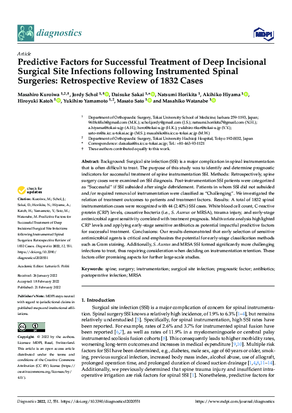 (PDF) Predictive Factors for Successful Treatment of Deep Incisional ...