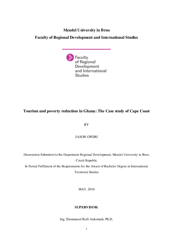 (PDF) Faculty of Regional Development and International Studies Tourism ...