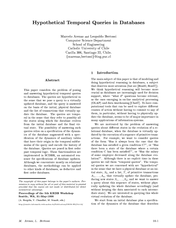 (PDF) Hypothetical Temporal Queries in Databases | Leopoldo Bertossi - Academia.edu