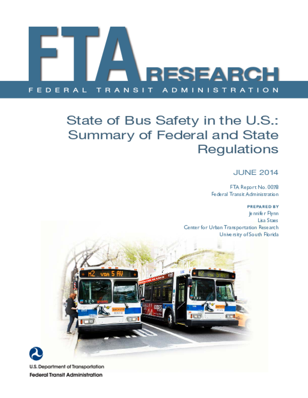 (PDF) State of Bus Safety in the U.S.: Summary of Federal and State ...