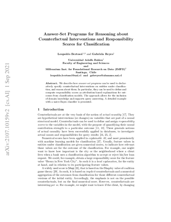 (PDF) Counterfactual Reasoning via Answer-Set Programs