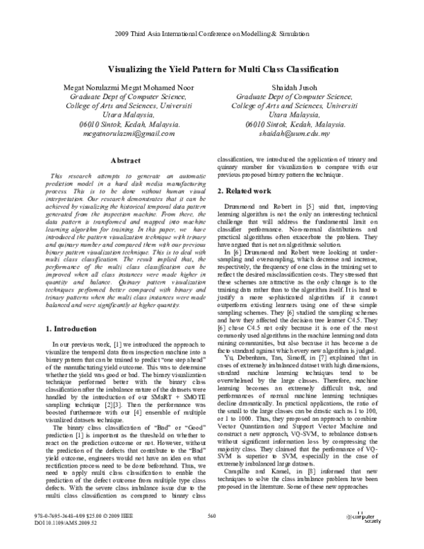 Pdf Visualizing The Yield Pattern For Multi Class Classification