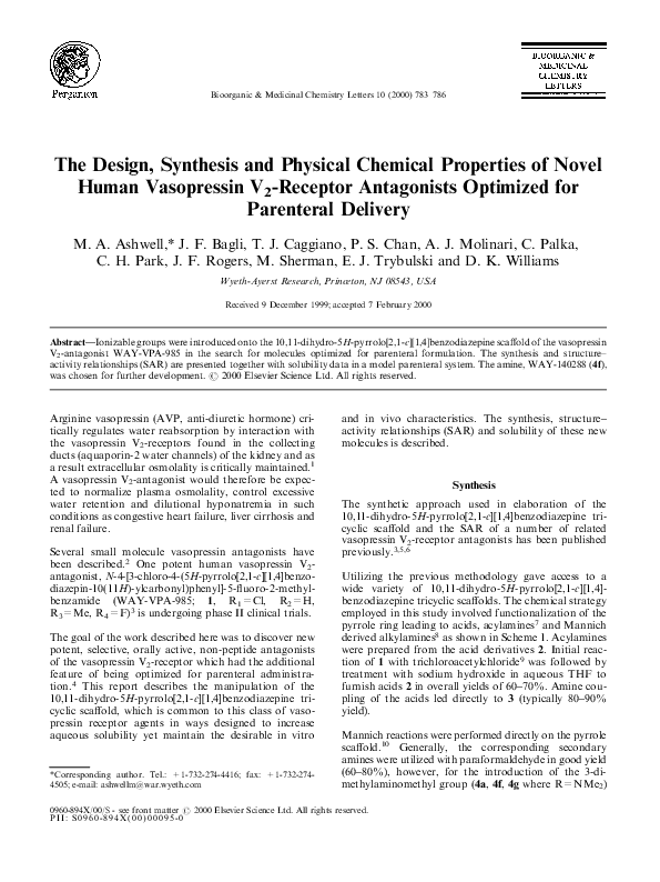 (PDF) The design, synthesis and physical chemical properties of novel ...