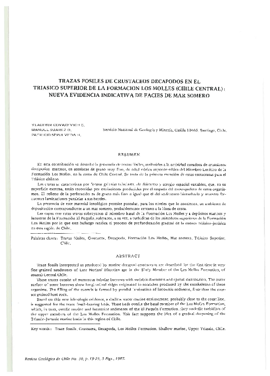 (PDF) Trazas fósiles de Crustáceos decápodos en el Triásico Superior de ...