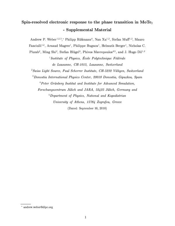 (PDF) Spin-Resolved Electronic Response to the Phase Transition in MoTe_{2}