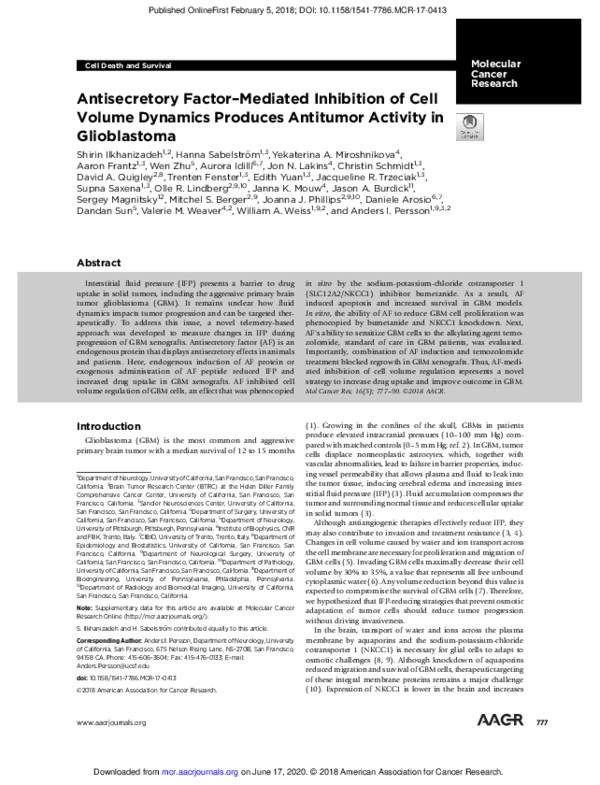 (PDF) Antisecretory Factor-Mediated Inhibition of Cell Volume Dynamics ...