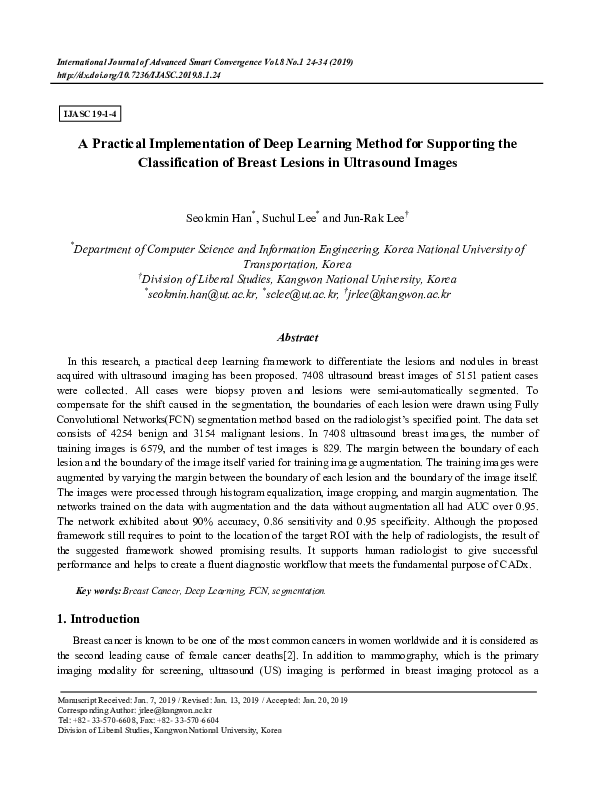 Pdf A Practical Implementation Of Deep Learning Method For Supporting