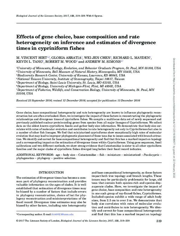 (PDF) Effects of gene choice, base composition and rate heterogeneity ...
