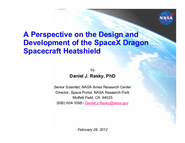 (PDF) A Perspective on the Design and Development of the SpaceX Dragon ...