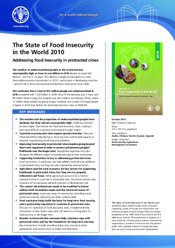 (PDF) The State of Food Insecurity in the World: Addressing Food ...
