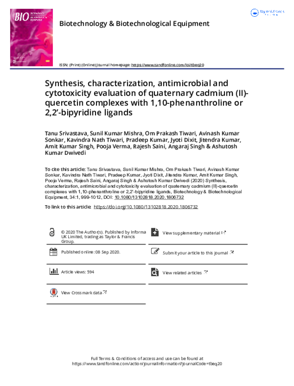 (PDF) Synthesis, characterization, antimicrobial and cytotoxicity evaluation of quaternary ...