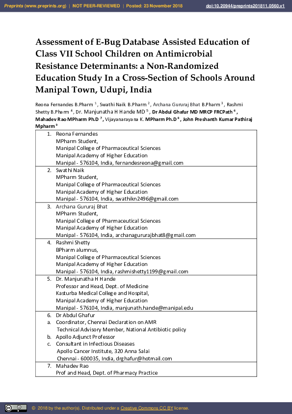 (PDF) Assessment of E-Bug Database Assisted Education of Class VII ...