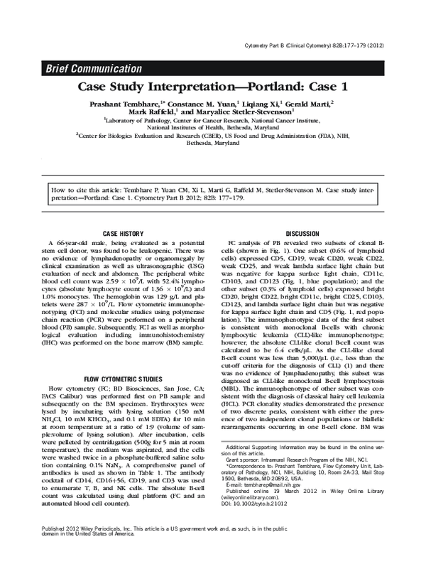 (PDF) Case study interpretation-Portland: Case 1