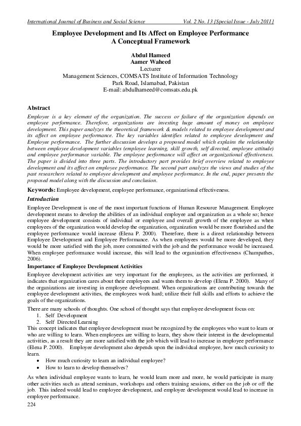 (PDF) Employee Development and Its Affect on Employee Performance A ...